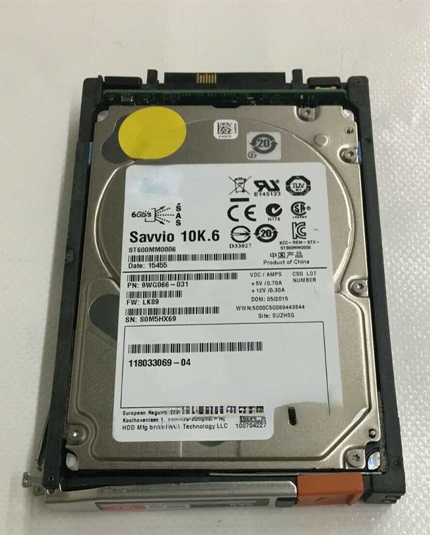 EMC 005052958 005052957 600G 10K 2.5 SAS VNX5400/5600 Hard Drives Full ...